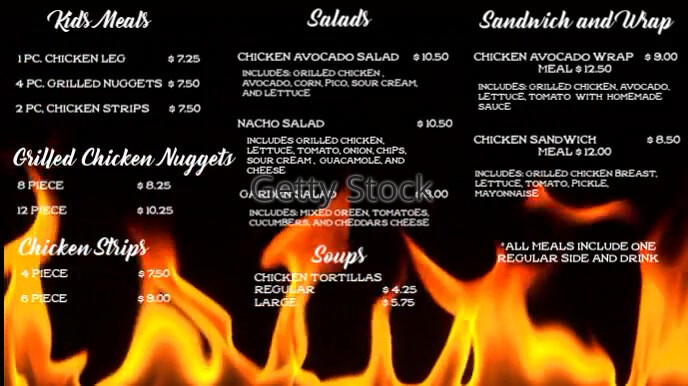 Grill Pollo Menu 2 new | PosterMyWall