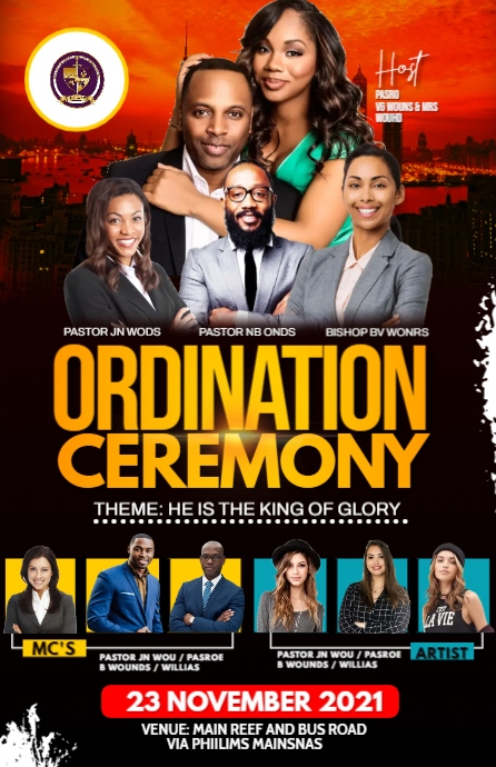 Copy of ORDINATION CEREMONY | PosterMyWall