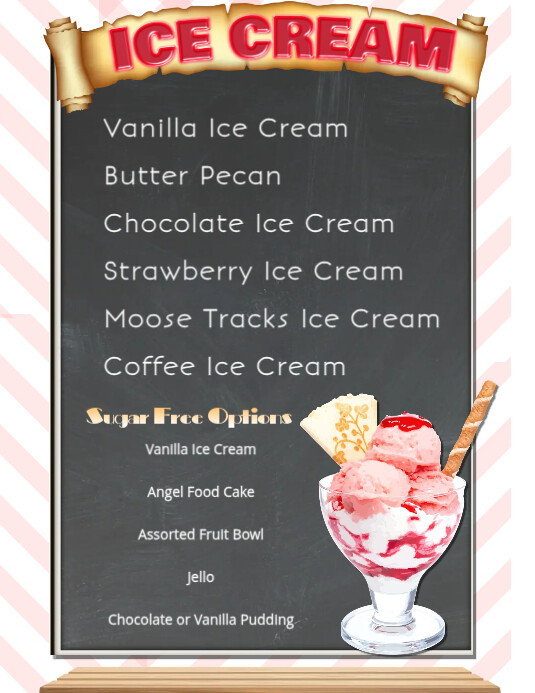 Ice Cream Menu Template | PosterMyWall