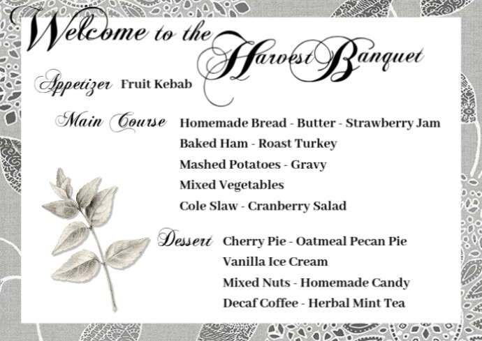 Harvest Banquet, 2021 | PosterMyWall