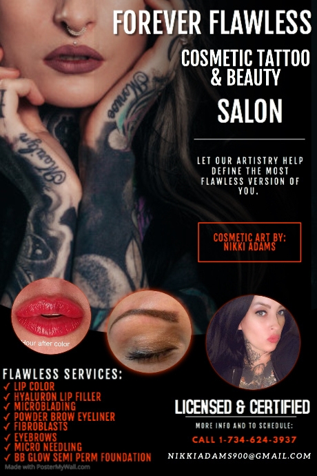 Copy of Tattoo & Piercing Salon Flyer TEmplate | PosterMyWall