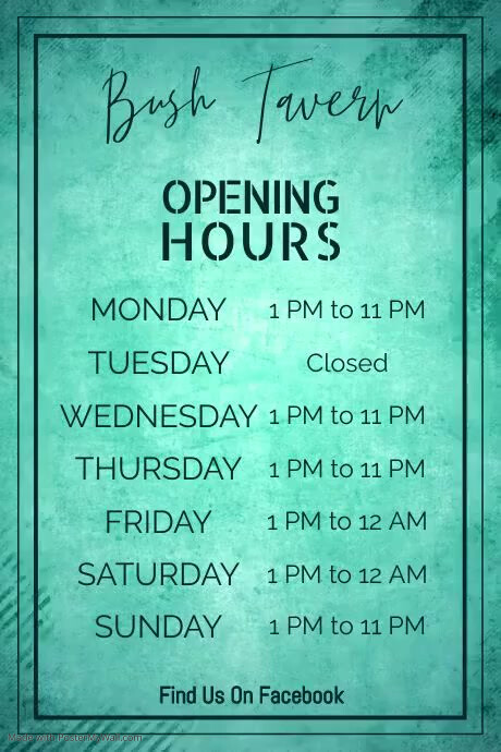 Business Hours Template, Opening Hours Sign, | PosterMyWall