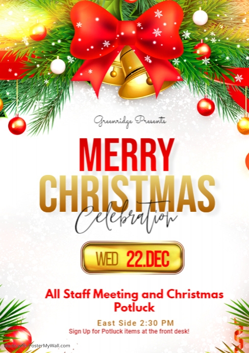 Christmas All Staff Meeting | PosterMyWall