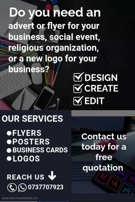 Graphic designer ad template flyer | PosterMyWall