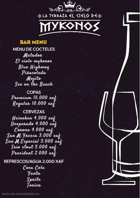 Menu Bar and Resto | PosterMyWall