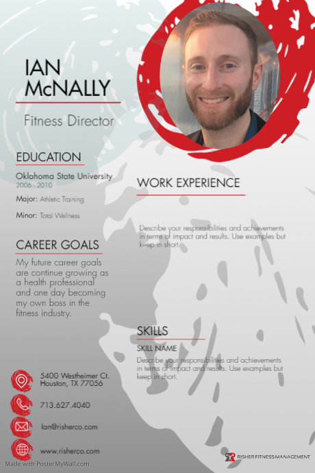 Copy of Copy of Blue Sphere Resume Template | PosterMyWall