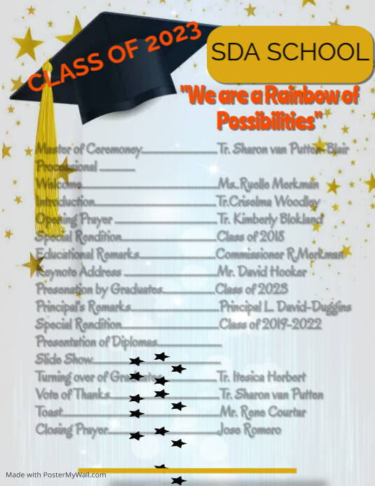 Graduation program, celebration | PosterMyWall