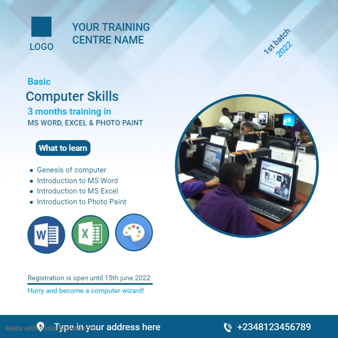 Copy of Computer Skills Flyer | PosterMyWall