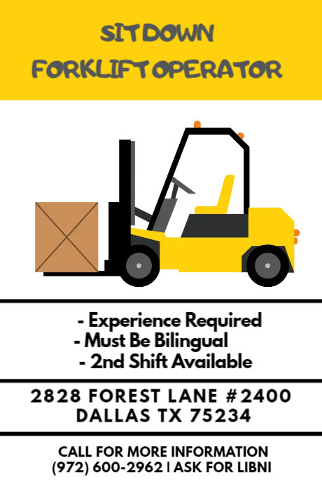 Forklift Sales & Service Poster | PosterMyWall