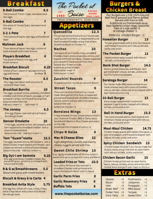 Copy of The Pocket Menu Breakfast | PosterMyWall