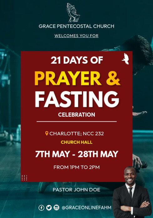Copy of 21 day prayer and fasting | PosterMyWall