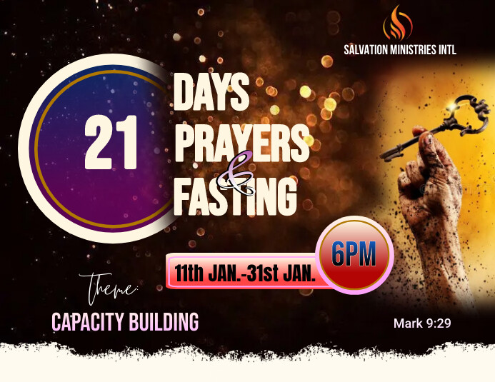 21 days fasting and prayers Template | PosterMyWall