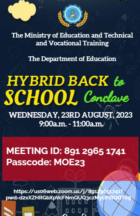 Blue Back To School Party Tabloid | PosterMyWall