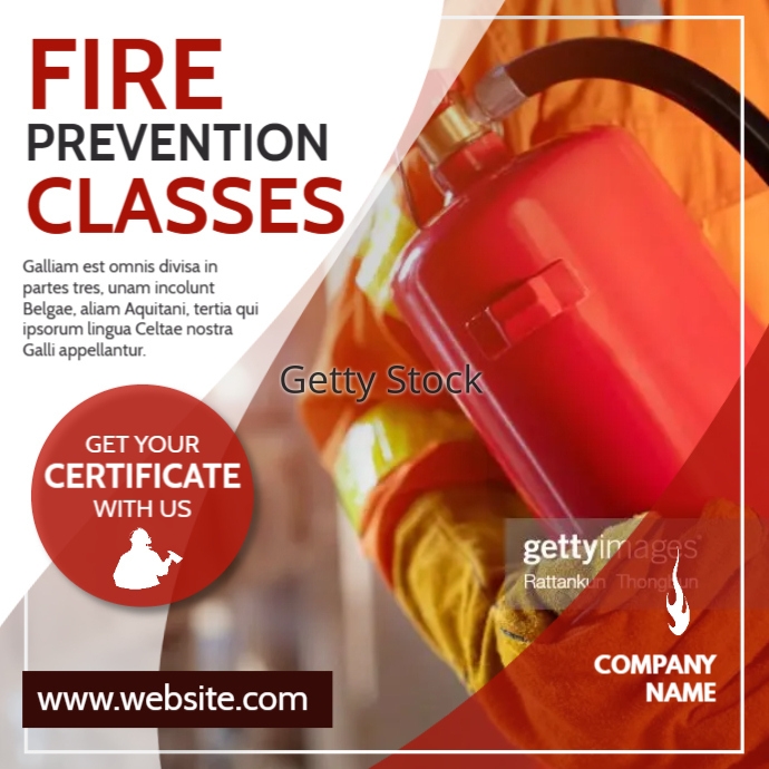 fire prevention classes and lessons banner te | PosterMyWall