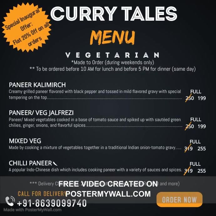 Copy of Copy of Copy of Restaurant Social Media Post | PosterMyWall