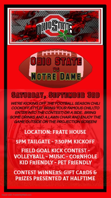 OSU VS ND | PosterMyWall