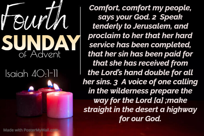 Copy of Fourth Sunday of advent | PosterMyWall