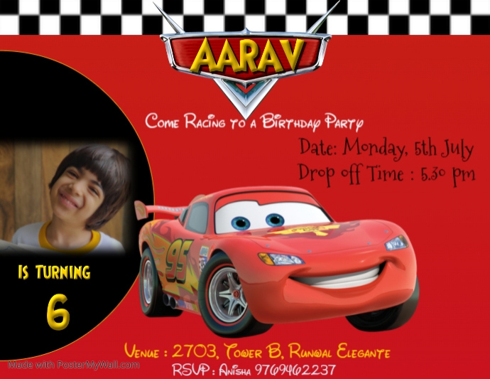 Copy of Invitation Cars 2 | PosterMyWall