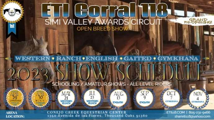 Copy of ETI 118 2023 Show Schedule POSTER | PosterMyWall