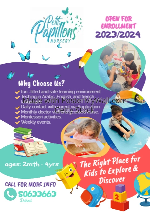 preschool enrollment advertisement | PosterMyWall