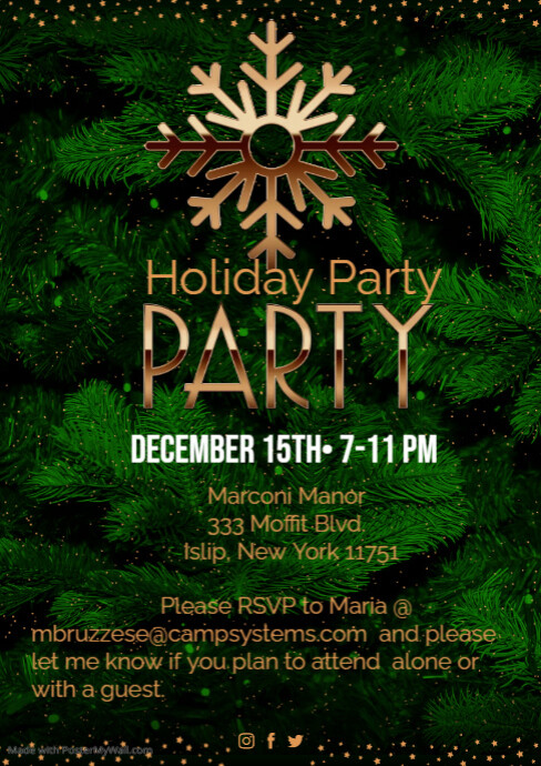 CHRISTMAS PARTY POSTER | PosterMyWall