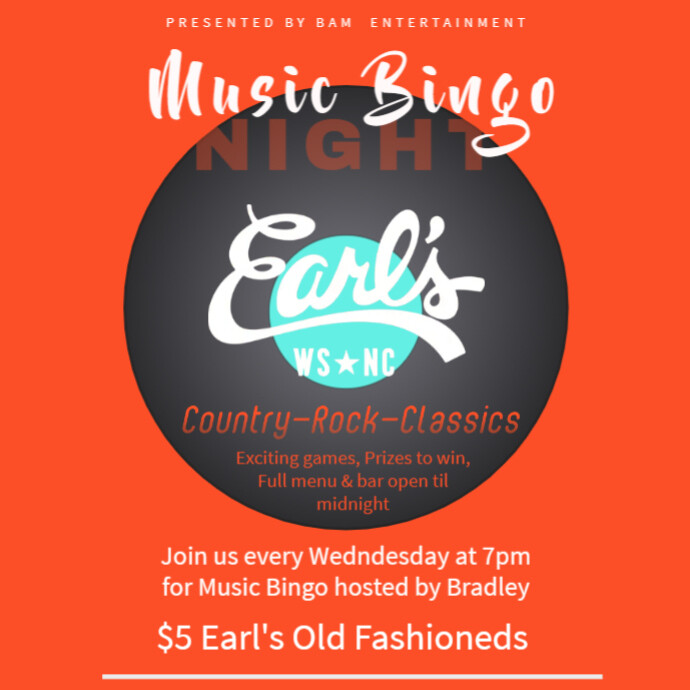 Retro Bingo Music Poster Template (1) | PosterMyWall