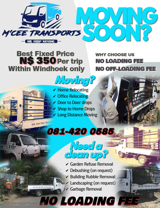 Copy of Moving Company Service Flyer Poster Template | PosterMyWall