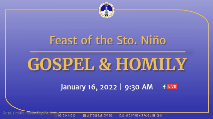 Copy of Copy of Gospel & Homily Video Title | PosterMyWall