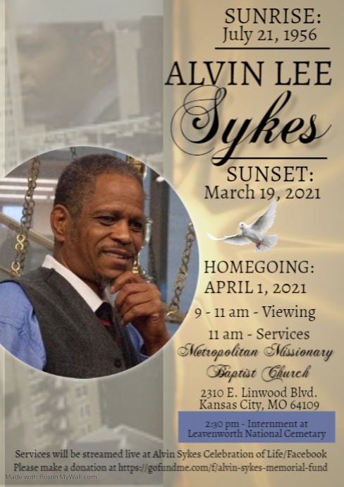 Copy of Alvin Sykes Funeral Flyer 2 | PosterMyWall