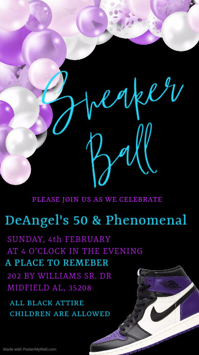 Copy of Sneaker Ball Invitation | PosterMyWall