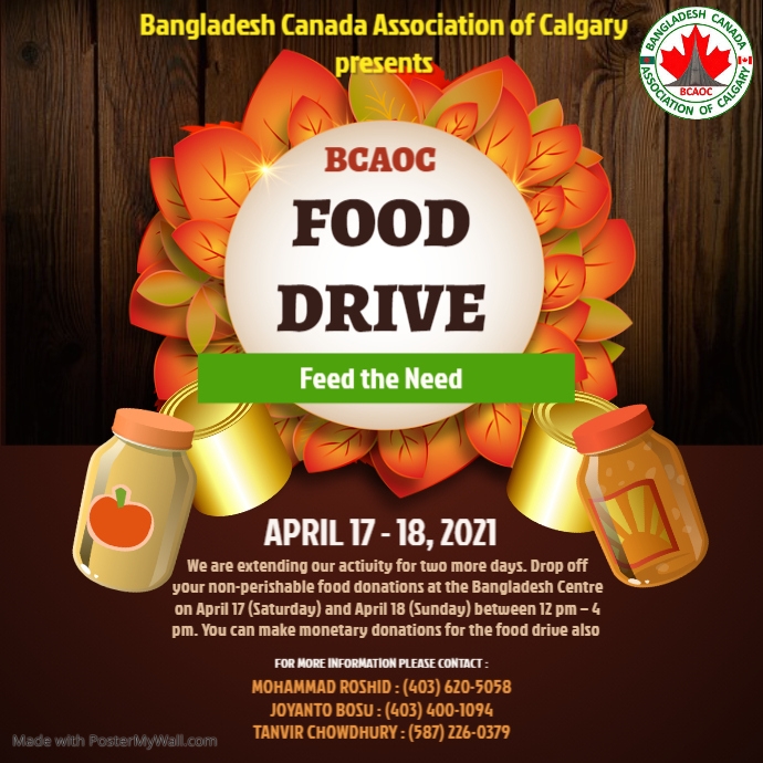 Copy of Thanksgiving Food Drive Instagram Post | PosterMyWall