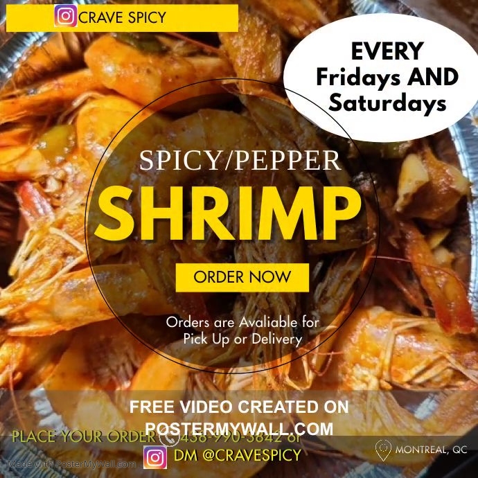 Copy of YUMMY SHRIMP FLYER | PosterMyWall