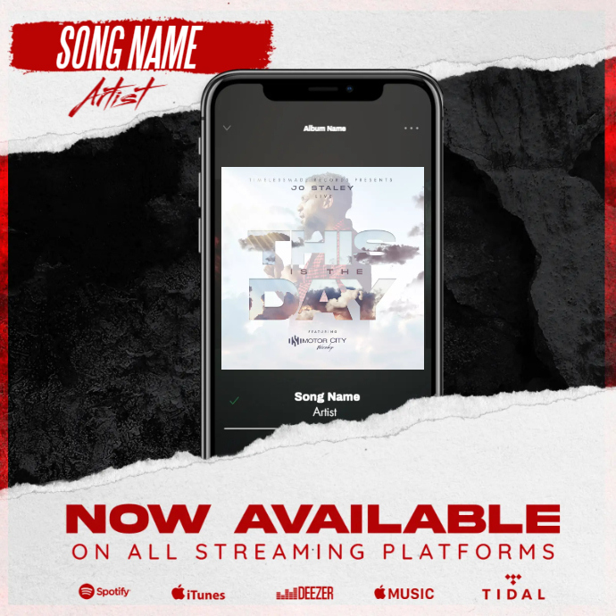 Copy of New Single Now Available Album Cover Template | PosterMyWall