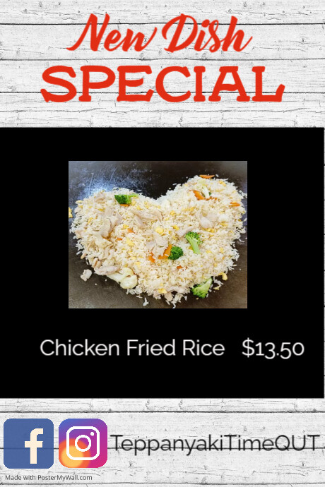 Copy of Chicken fried rice | PosterMyWall