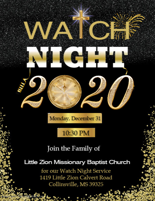 Watch Night Service | PosterMyWall