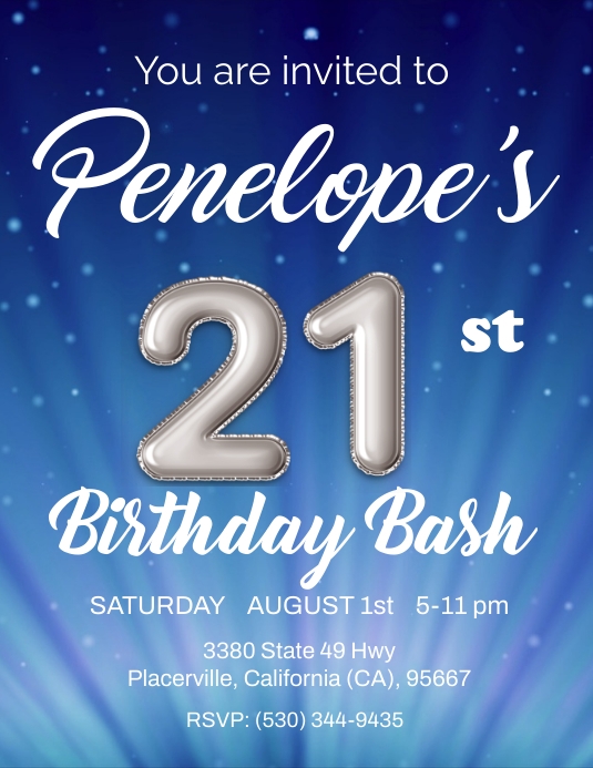21st birthday Template | PosterMyWall