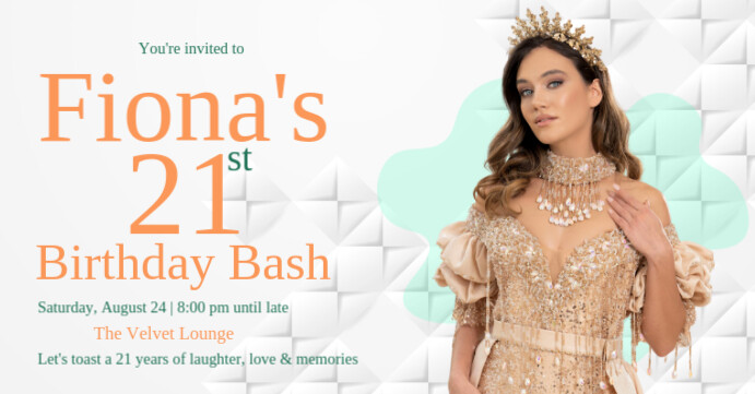 21st Birthday Facebook Event Cover Template | PosterMyWall