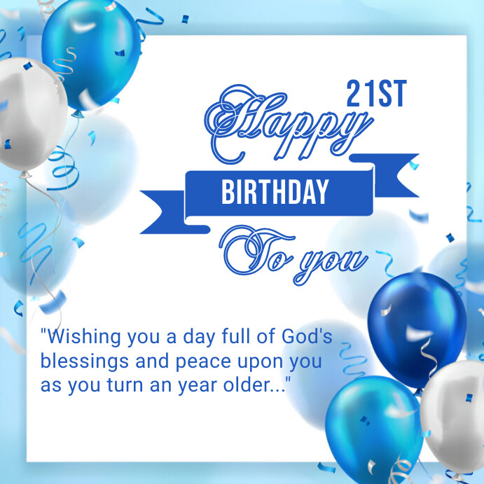 21st birthday poster ad design Template | PosterMyWall