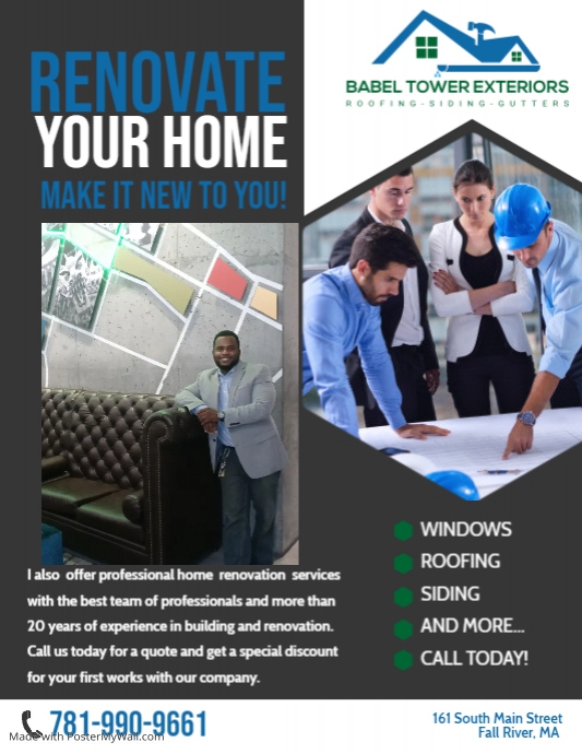 Copy of Copy of Home build and renovate company ad flyer | PosterMyWall