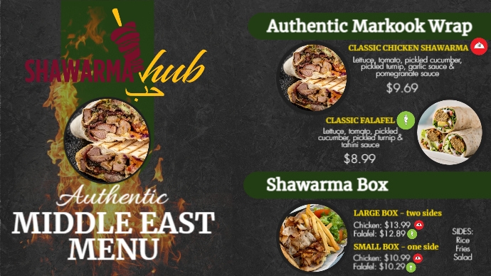 Shawarma Hub Screen One | PosterMyWall