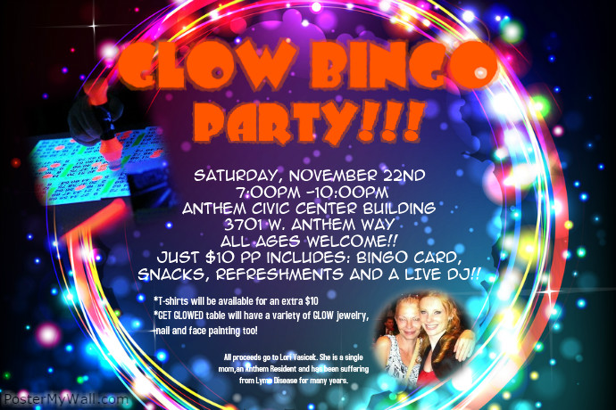 GLOW BINGO PARTY | PosterMyWall