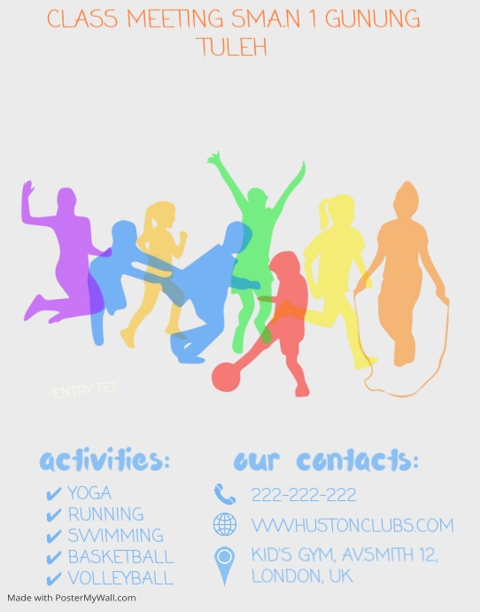 Salinan Kids Sports Club Flyer Template | PosterMyWall