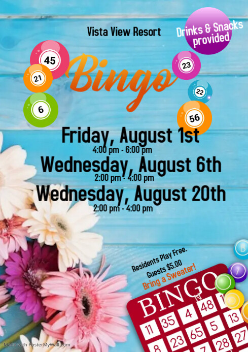 Copy of Flyers Bingo Spring | PosterMyWall