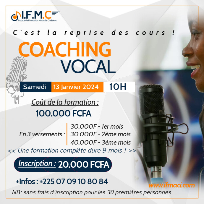 Copy of vocal coaching lessons advertising instagram (2) | PosterMyWall