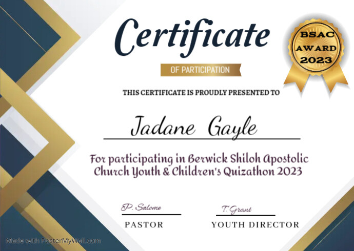 Luxury Certificate Template | PosterMyWall