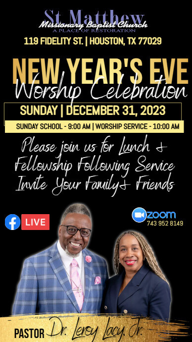 Copy of NEW YEAR'S EVE WORSHIP AND LUNCH | PosterMyWall