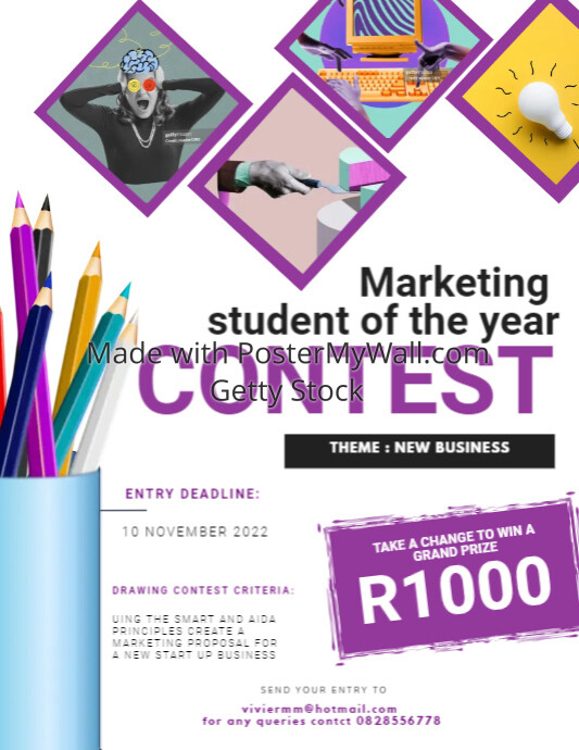 Purple Kids Art Contest Flyer | PosterMyWall