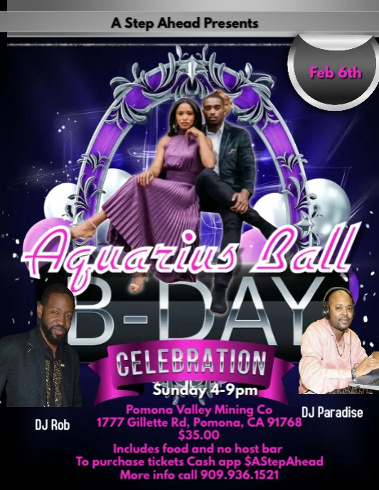 Aquarius Ball BIRTHDAY CELEBRATION FLYER TEMPLATE | PosterMyWall