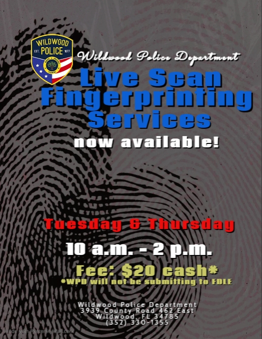 WPD Fingerprint Services now availablepe | PosterMyWall
