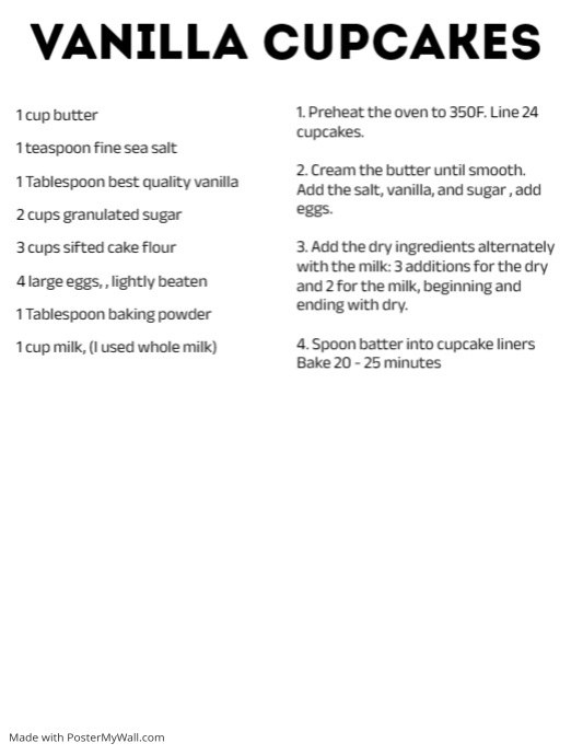 Copy of cake Recipe Template Din Flyer ad (4) | PosterMyWall